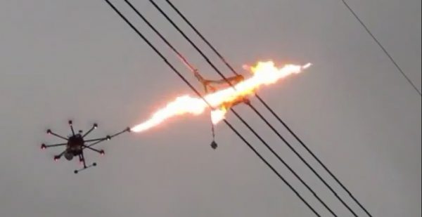 Flame-throwing drone burns debris off power lines in China - Energy ...