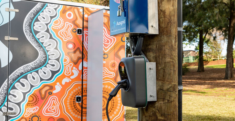 Australia's first co-located community battery and EV charger